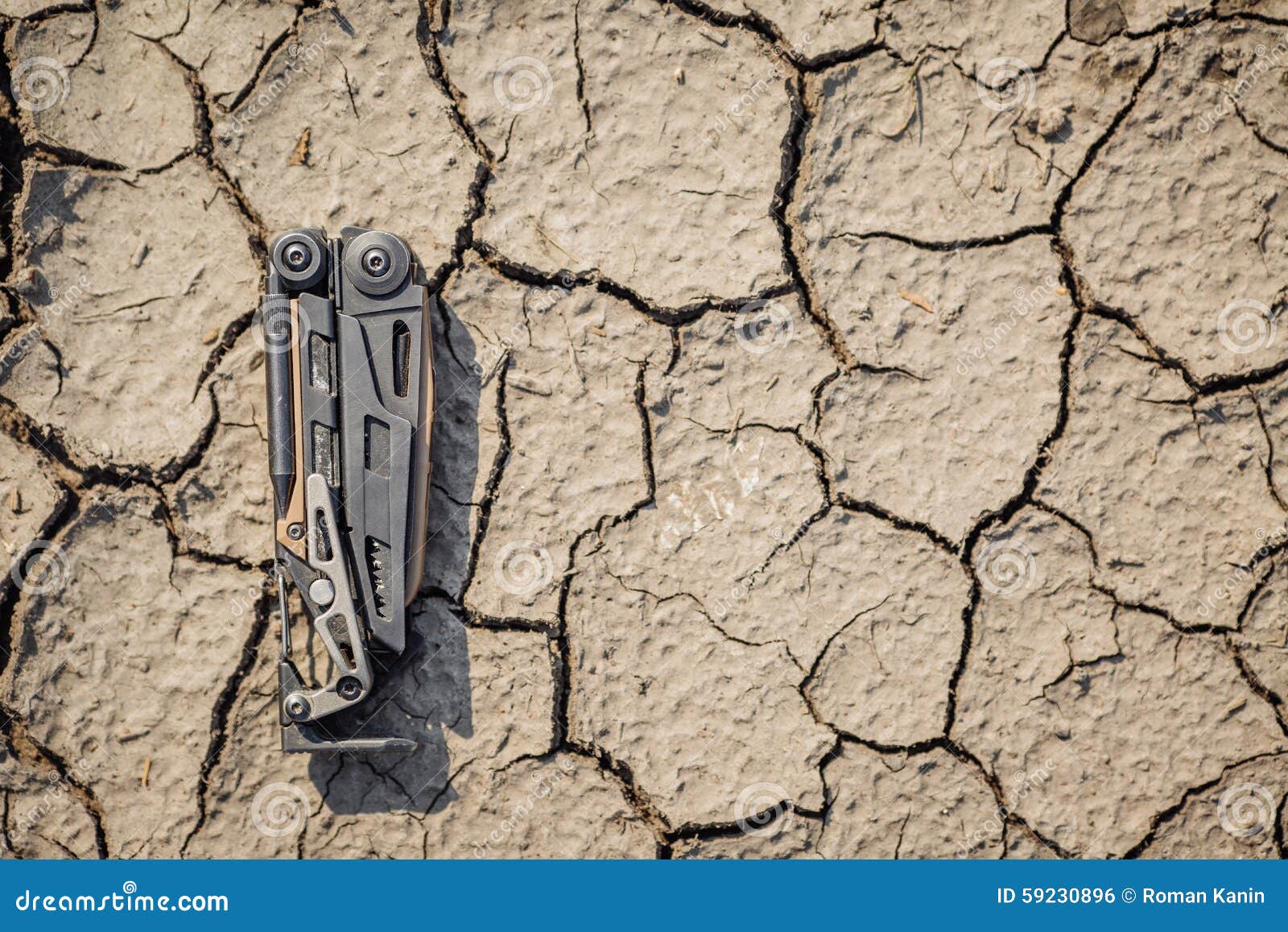 Steel Multi Tool on Crack Soil Stock Photo - Image of construction ...