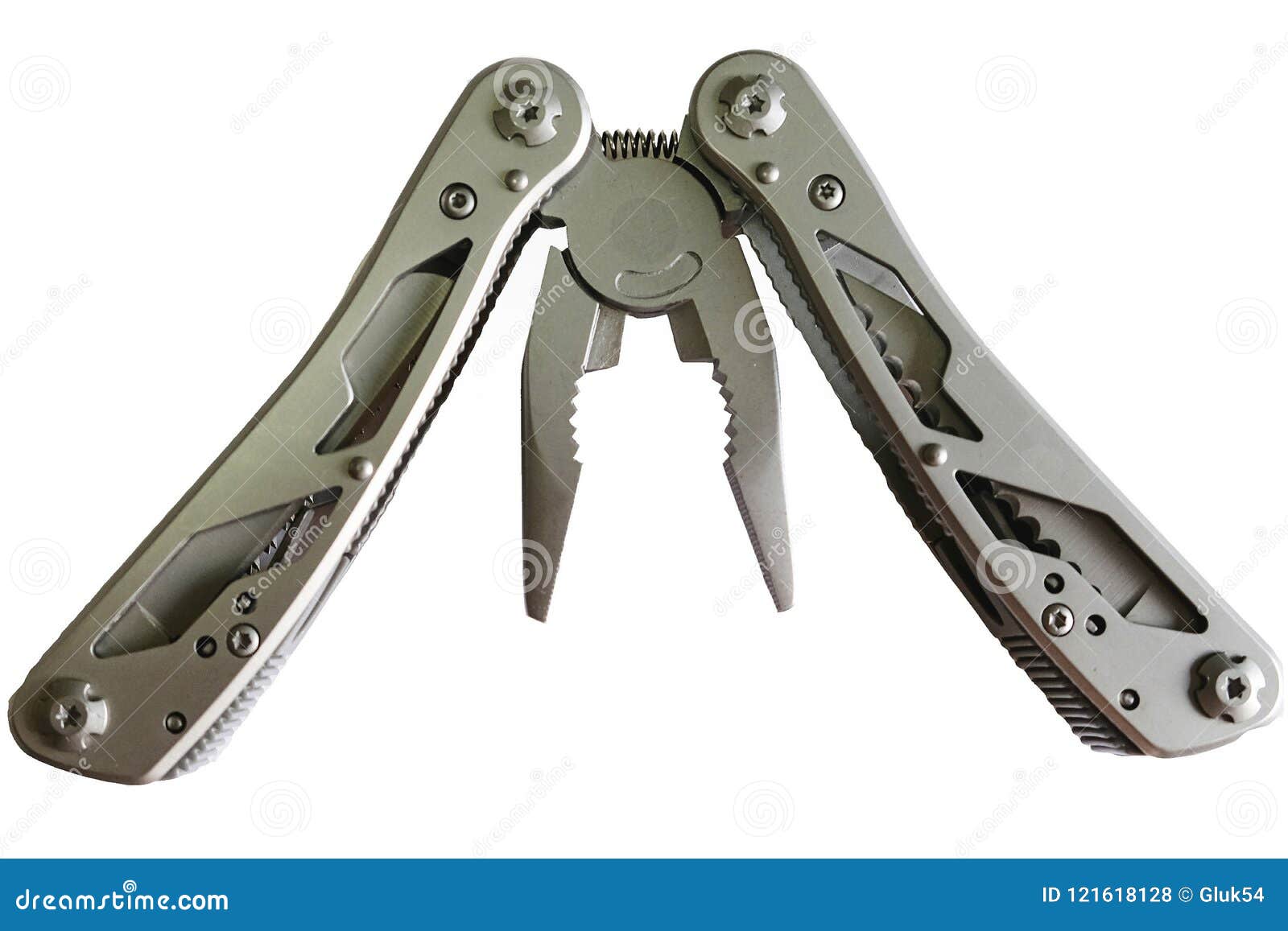 Steel Multi Tool Plier Scissors Knife for Camping Hunting Stock Photo ...