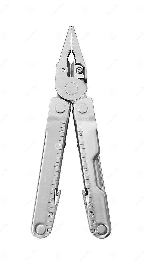 Steel multitool stock image. Image of ruler, handle, scissors - 49663513