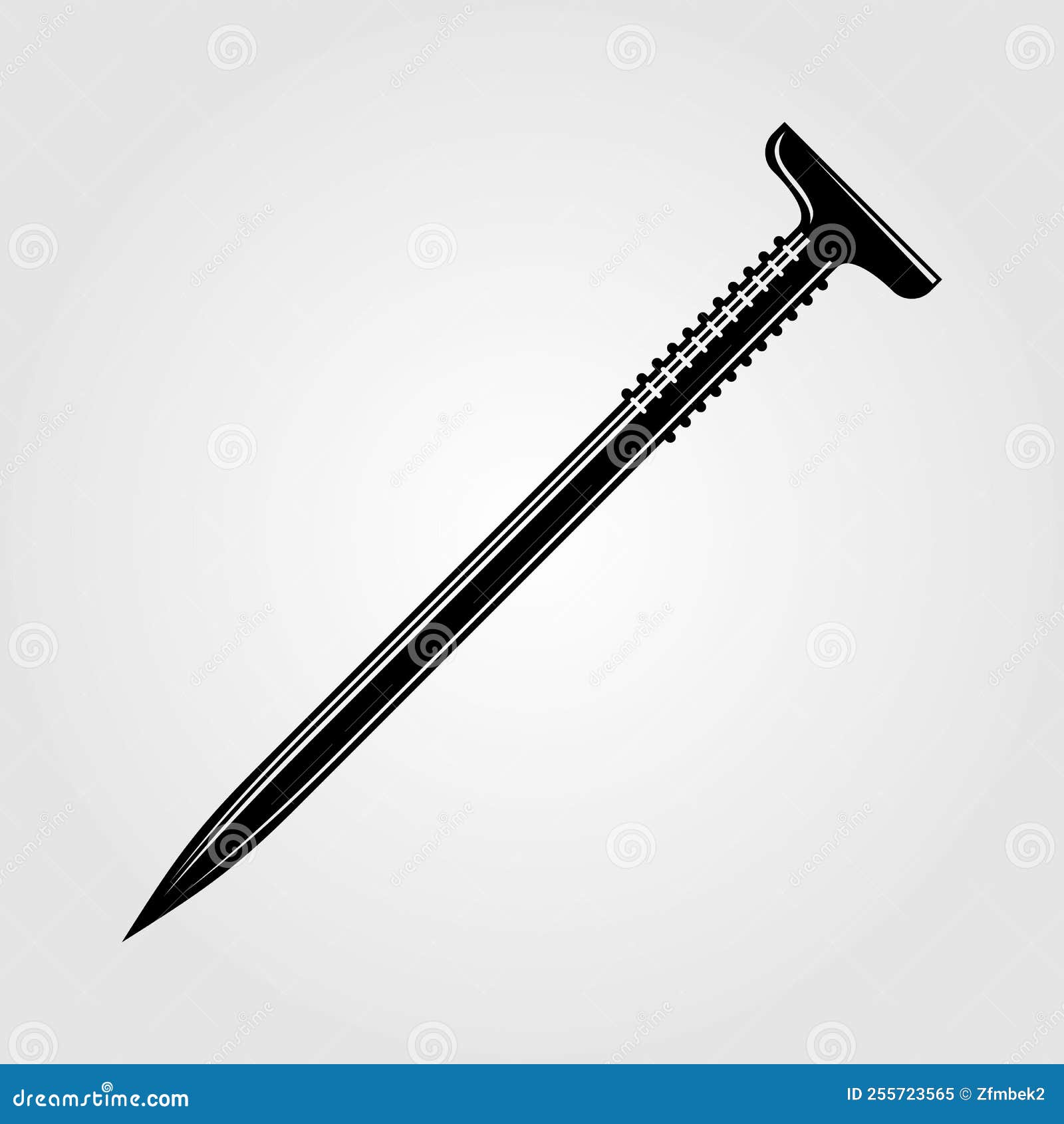 Steel Nail Isolated on White Background. Vector Stock Vector ...