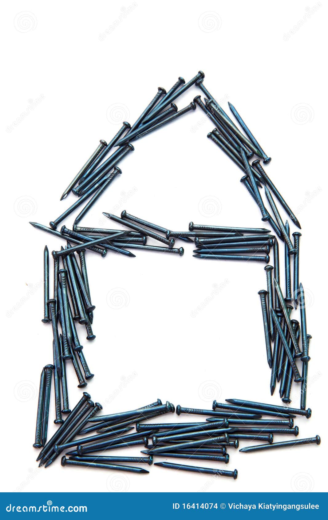 Steel Nails Construction House Stock Photo - Image of object, repair ...