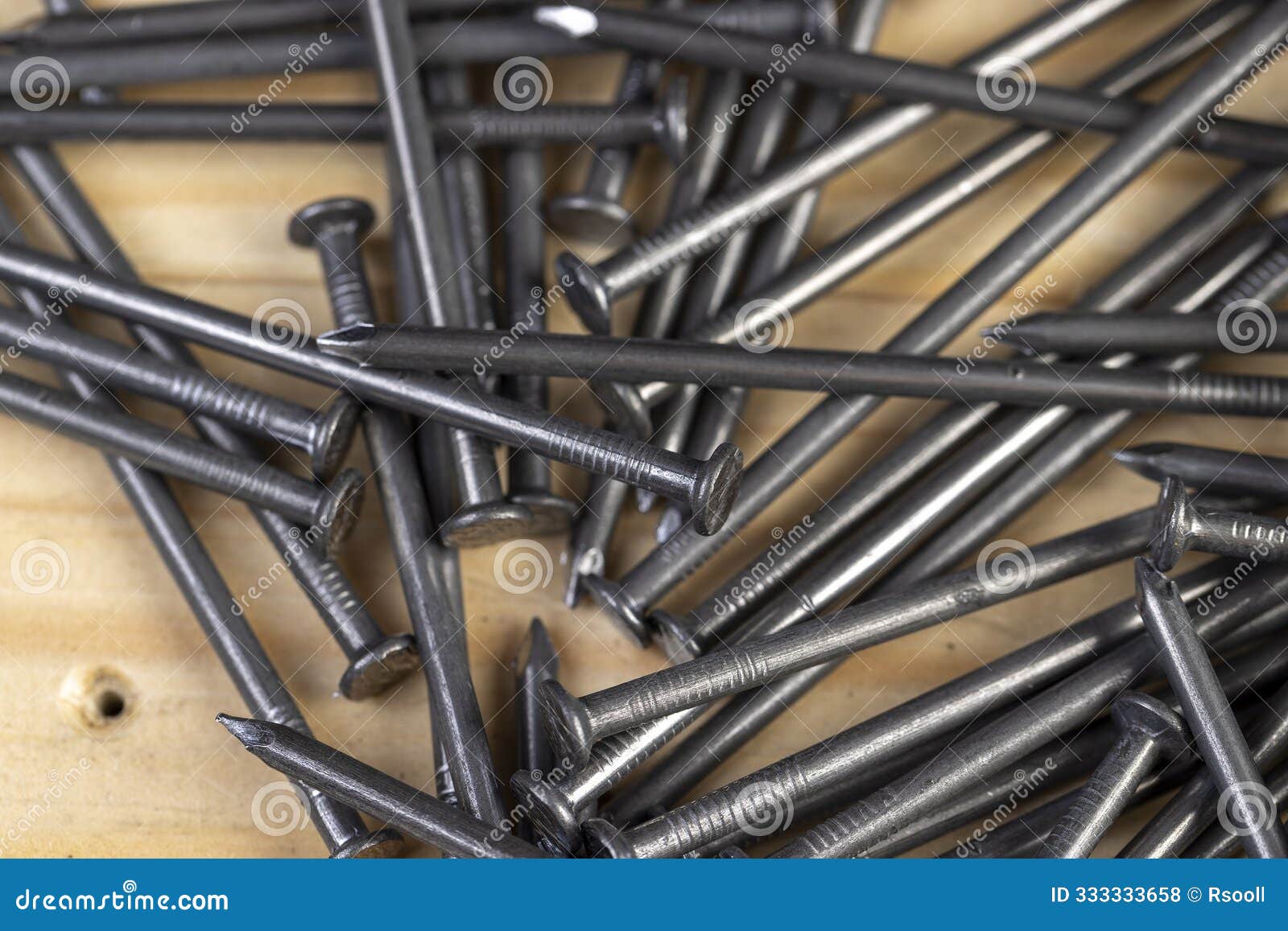 Nails Made of Steel for Working with Wooden Objects Stock Photo - Image ...