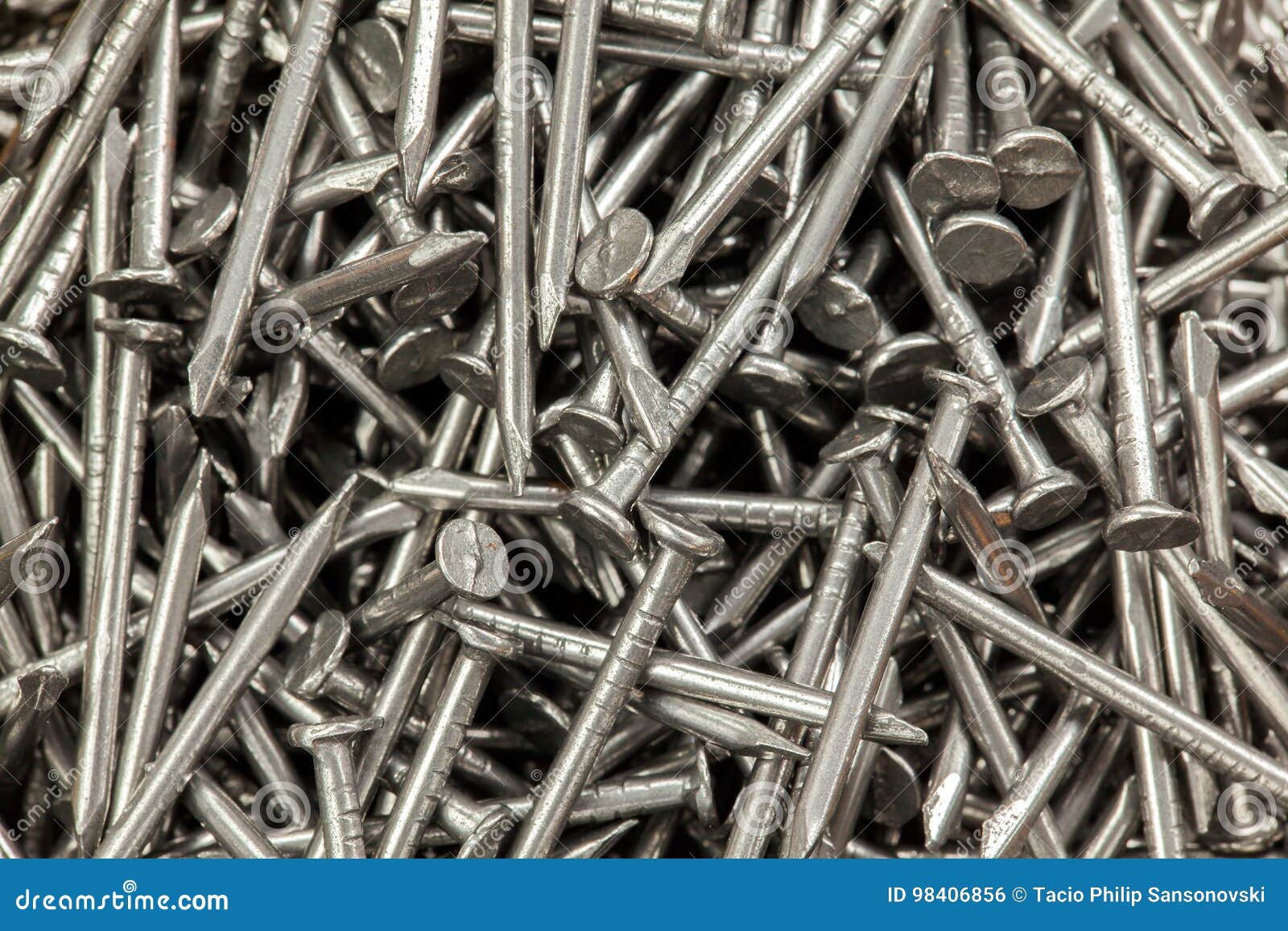 Steel nails stock photo. Image of wood, furnishings, birch - 98406856