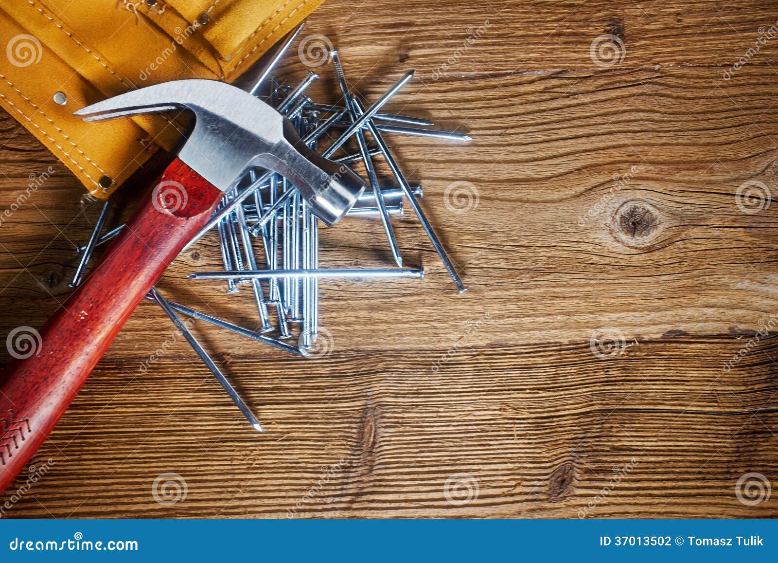 Steel nails on old wood stock photo. Image of woodwork - 37013502