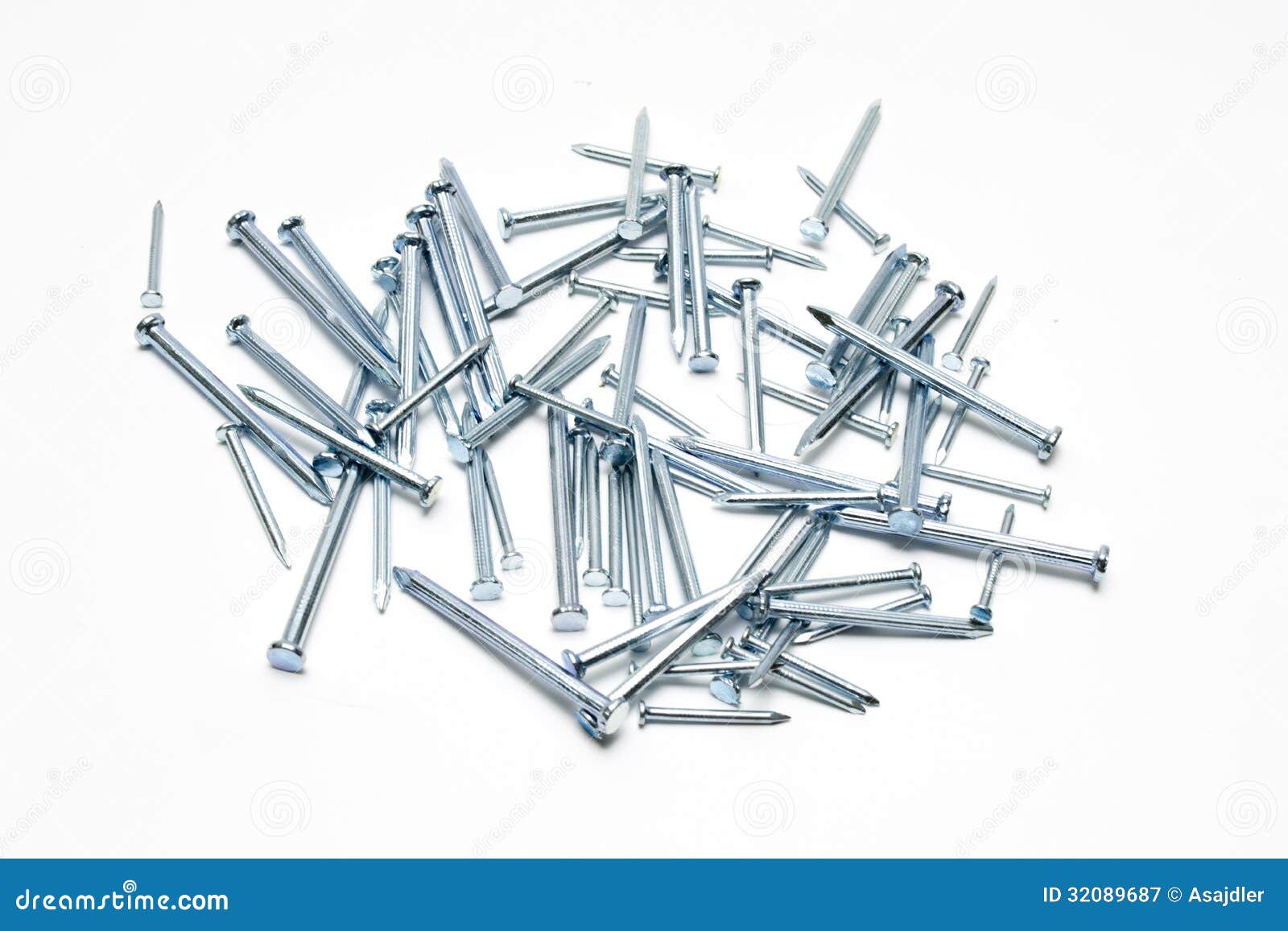 Steel nails stock image. Image of iron, construct, background - 32089687