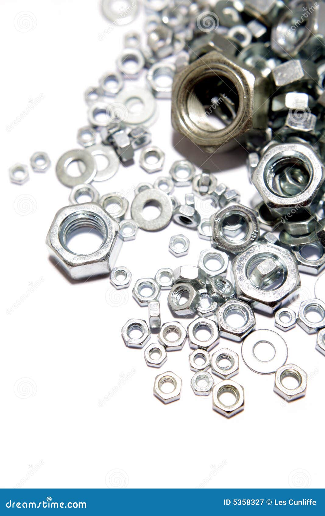 Steel nuts stock image. Image of threads, fasteners, nuts - 5358327