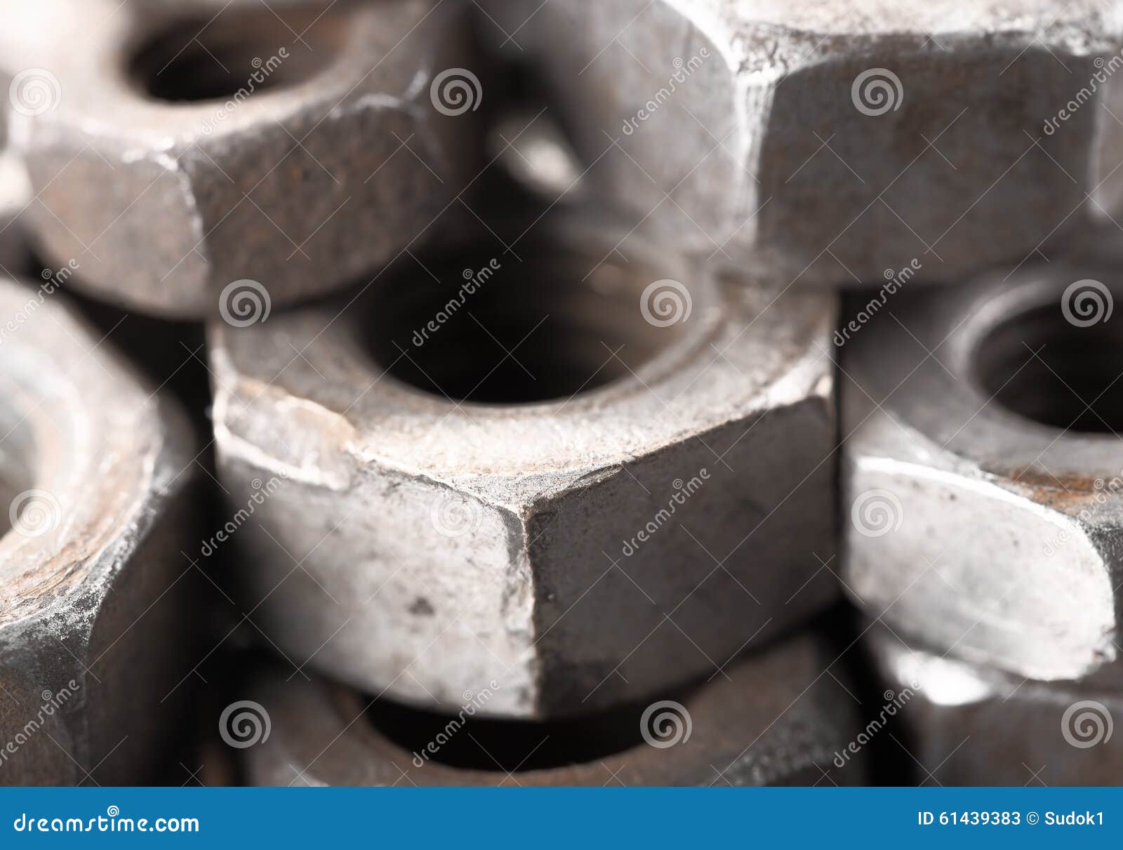 Steel nuts stock image. Image of scratched, damaged, grunged - 61439383