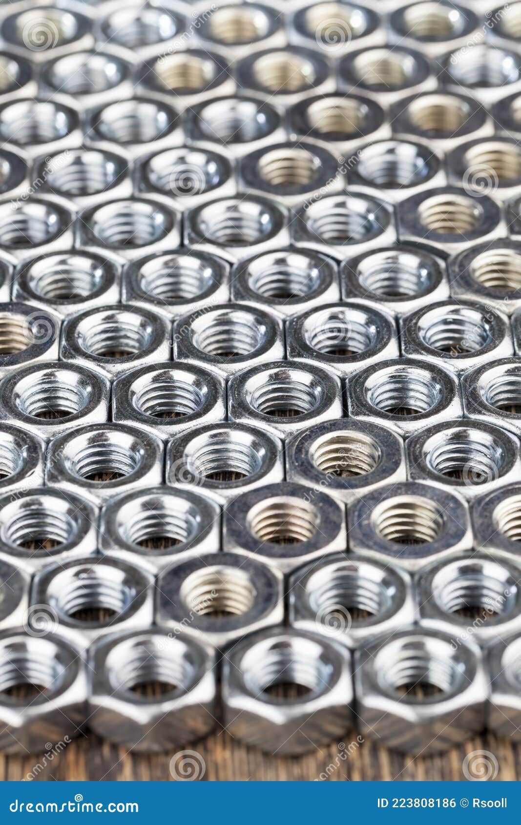 Steel Nuts for Use in Installation Stock Photo - Image of metal, group ...