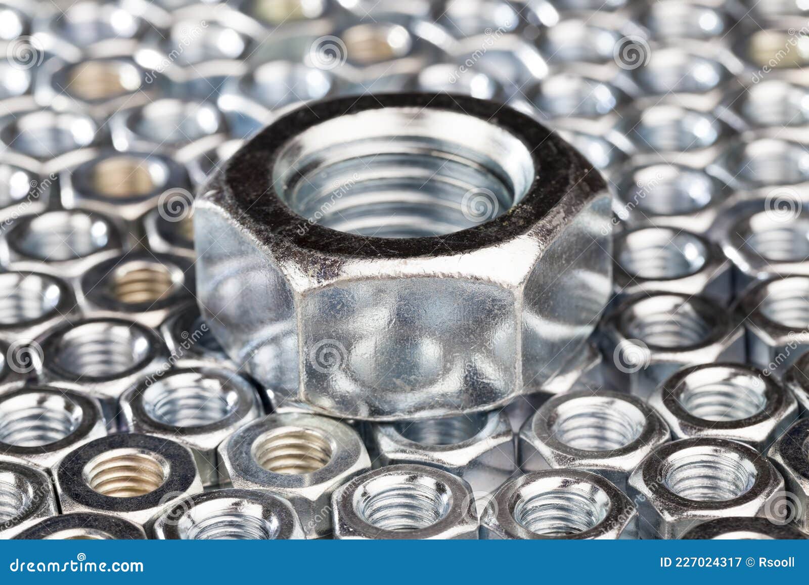 Steel Nuts for Use in Installation Stock Image - Image of work, nuts ...