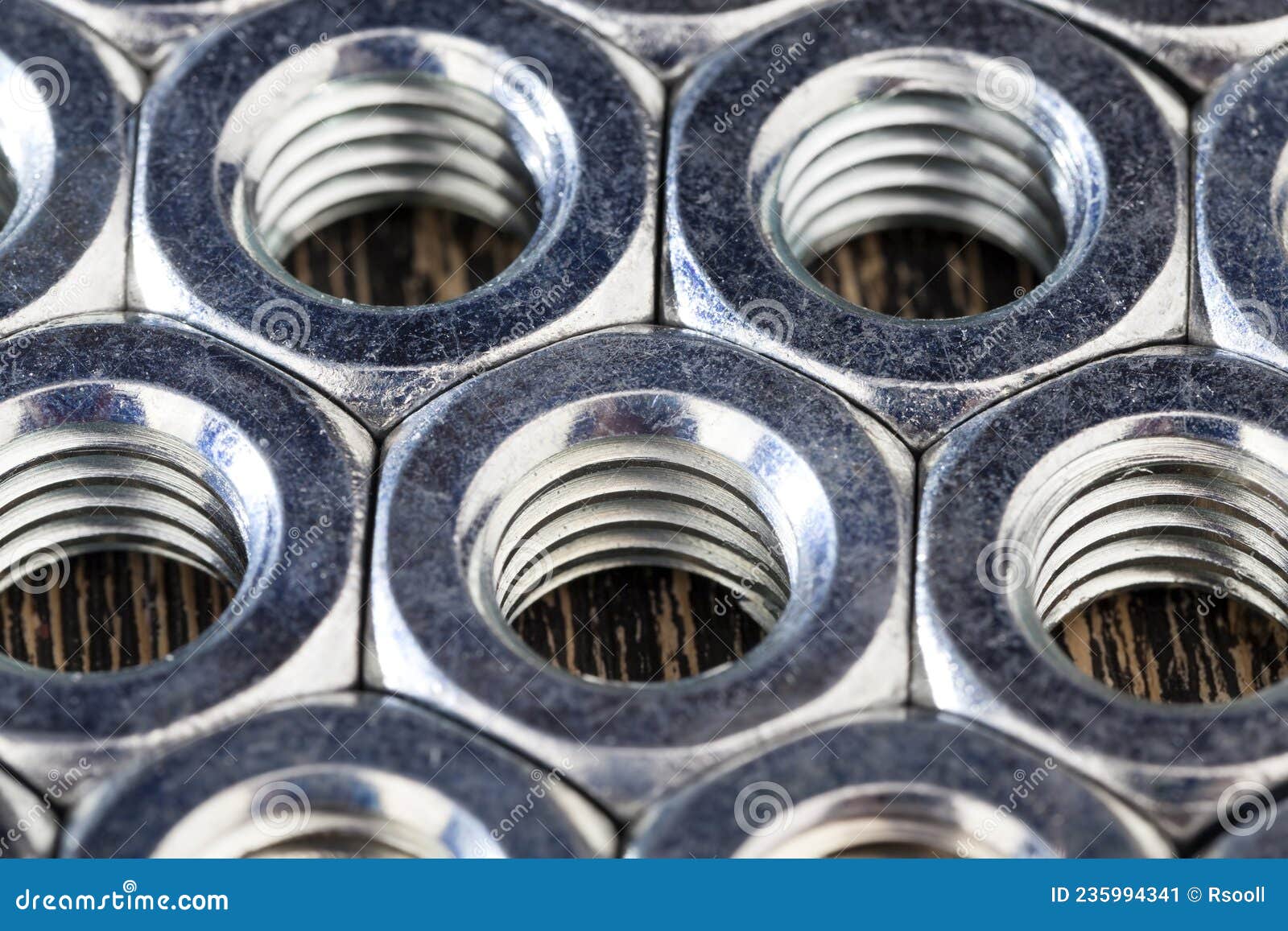 Steel Nuts for Use in Installation Stock Image - Image of metal, work ...
