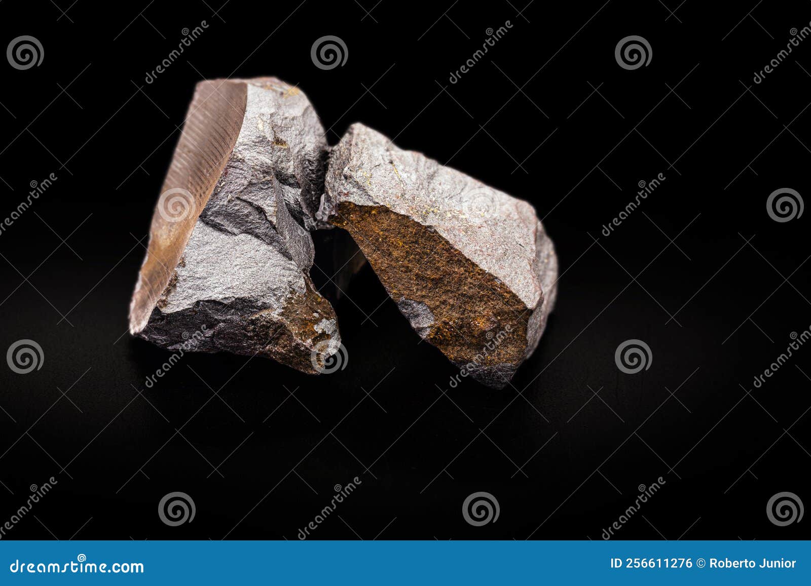 Steel Ore, Produced from Iron Ore, Isolated Black Background Stock ...