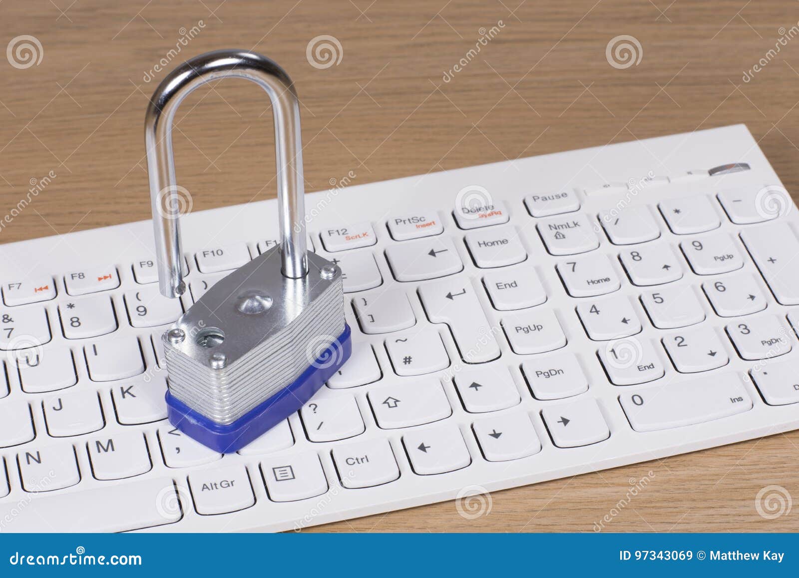 Steel Padlock on a Computer Keyboard Stock Image - Image of security ...