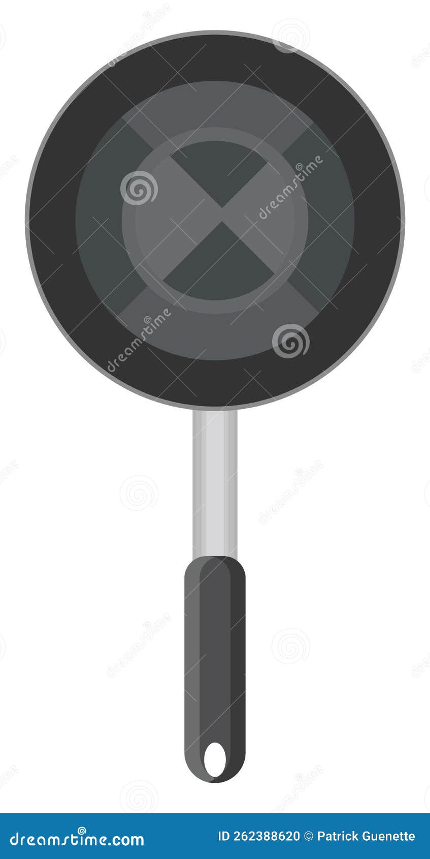 Steel pan, icon stock vector. Illustration of griddle - 262388620