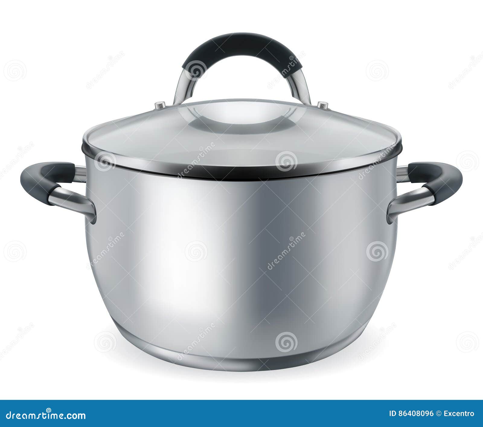 Steel pan stock vector. Illustration of kitchenware, culinary - 86408096
