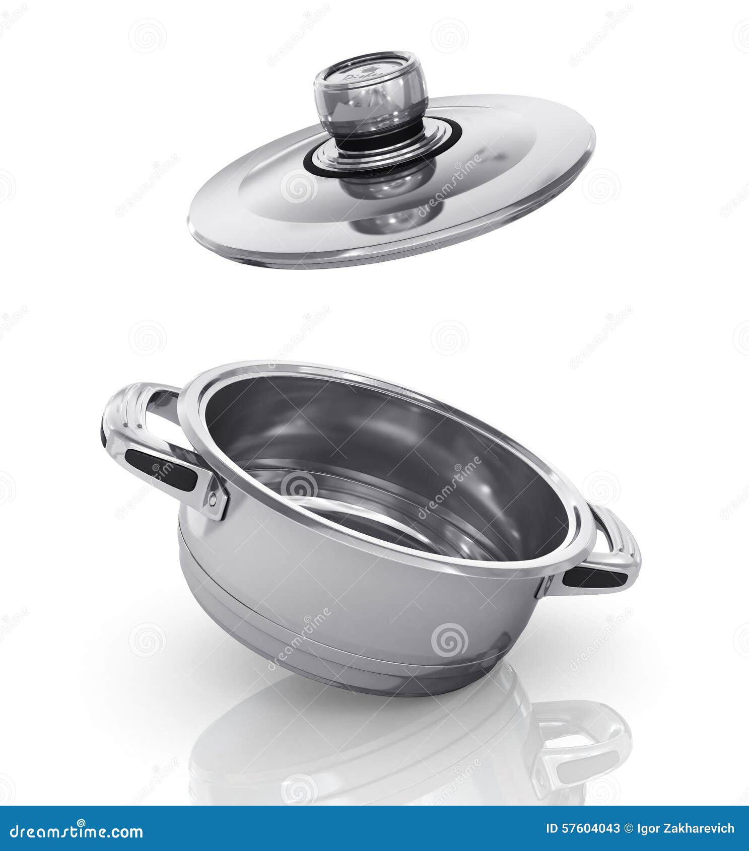 Steel pan with open cap stock illustration. Illustration of cooking ...
