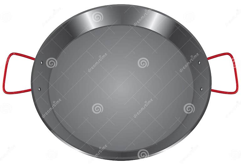 Steel pan with two handles stock vector. Illustration of food - 65155609