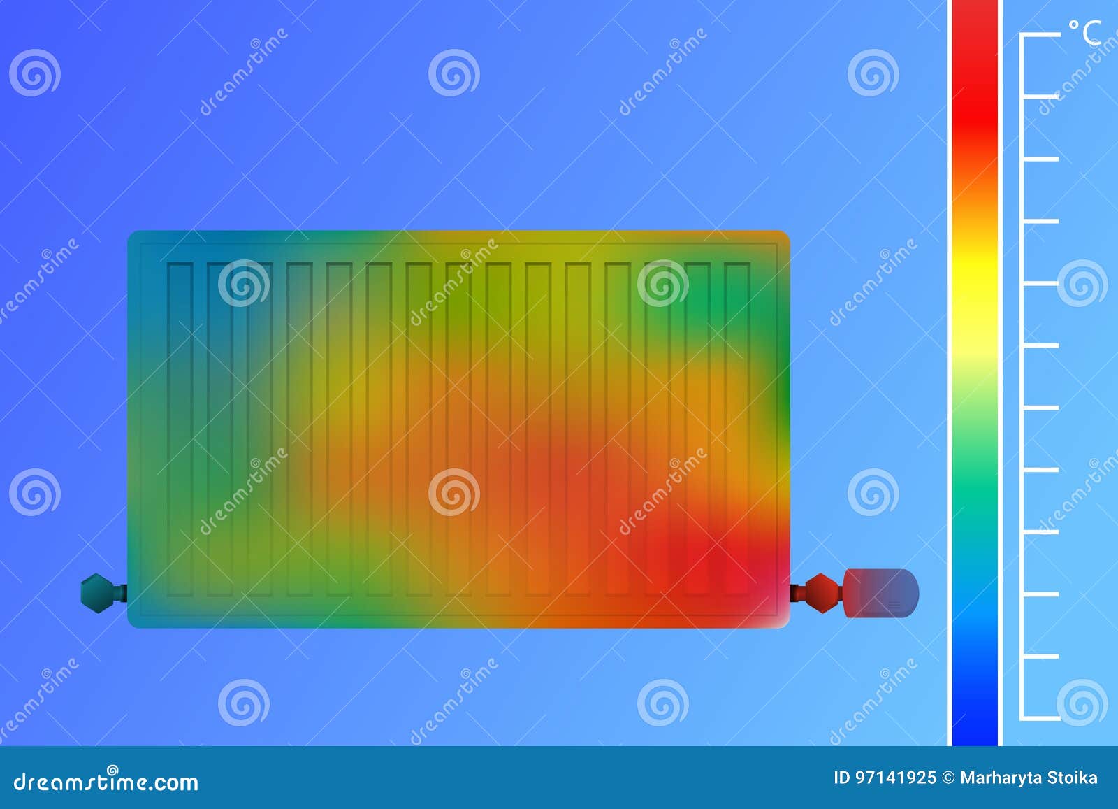 Steel Panel Radiator. Equipment for Heating a Thermal Imaging Camera ...