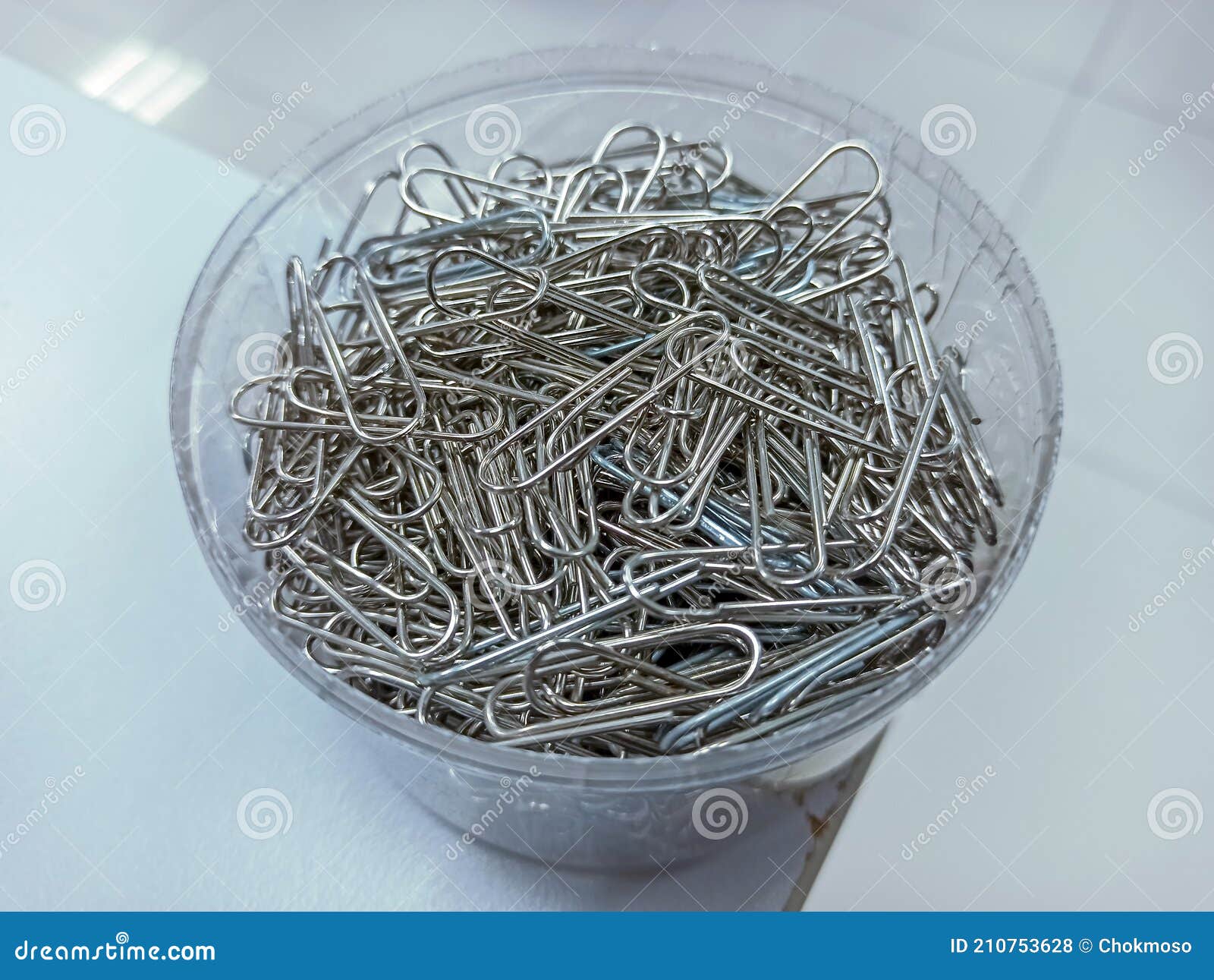 Steel paper clip stock photo. Image of paper, office - 210753628
