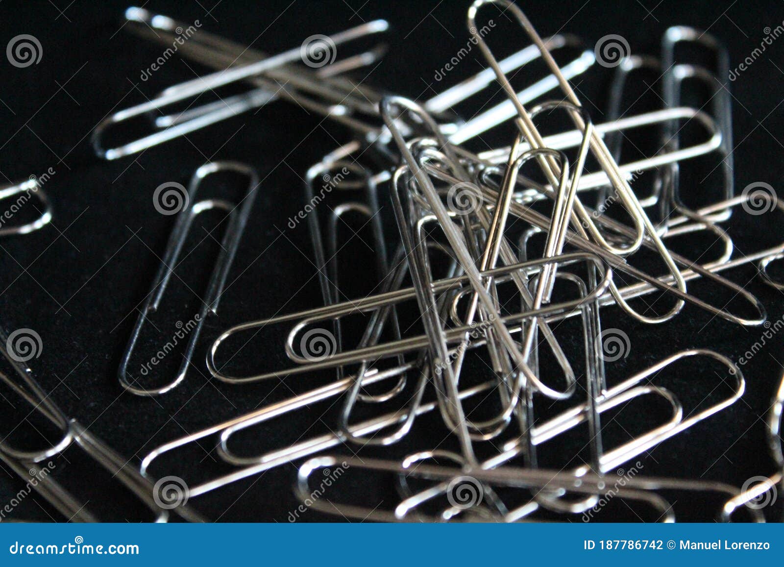 Steel Paperclip Wire Clips Stainless Steel Pressure Forms Stock Photo ...