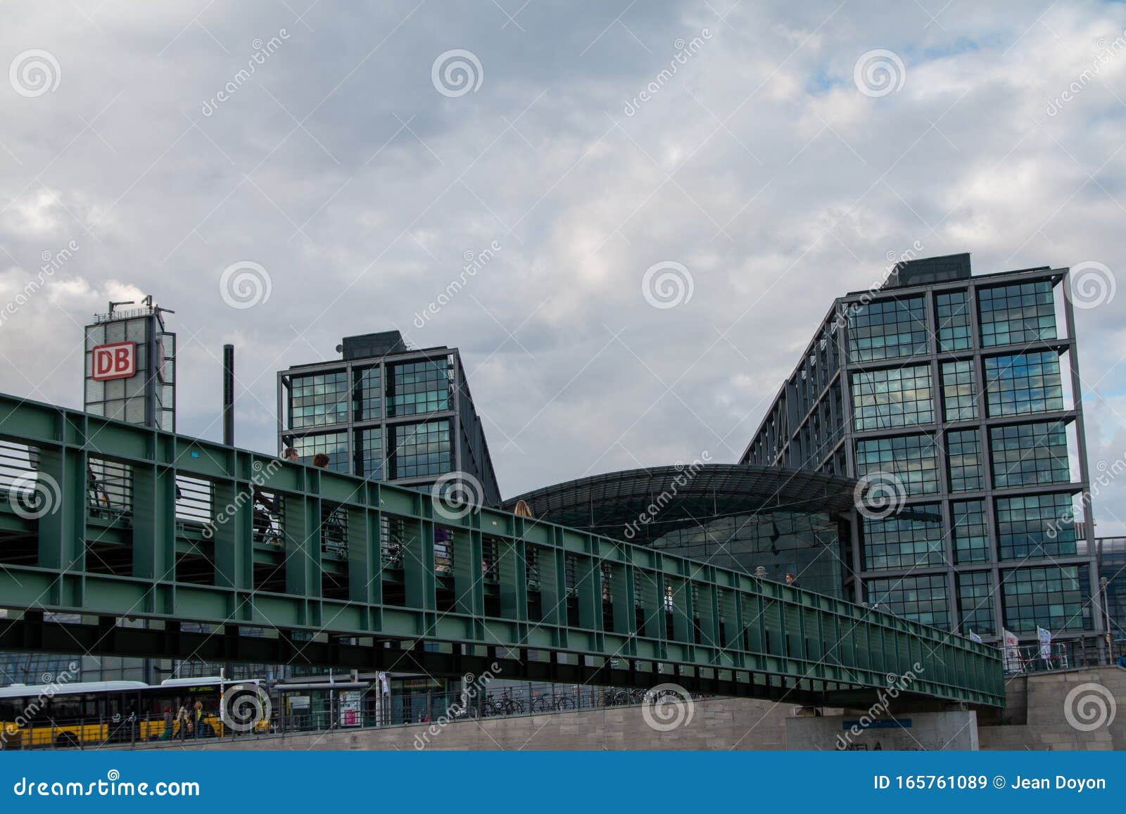 Steel Pedestrian Bridge To the Train Terminal Editorial Stock Image ...