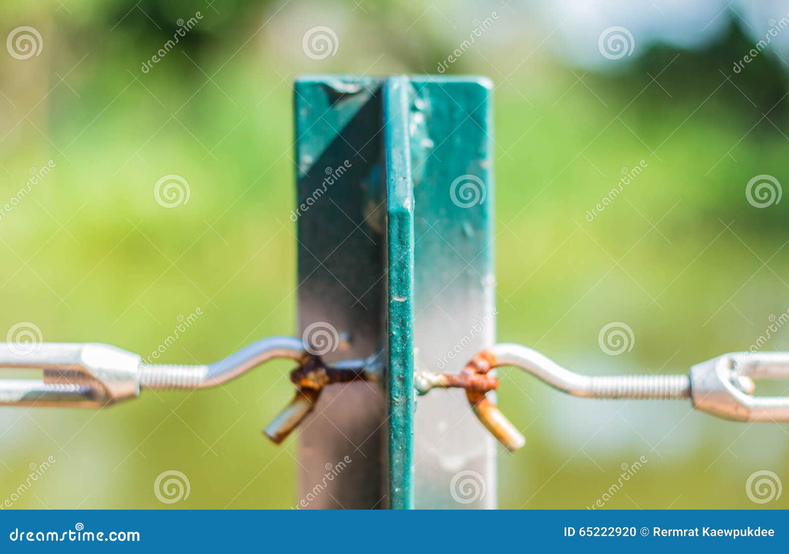 Steel Pillars that Hold the Wire Rope Stock Photo - Image of rough ...