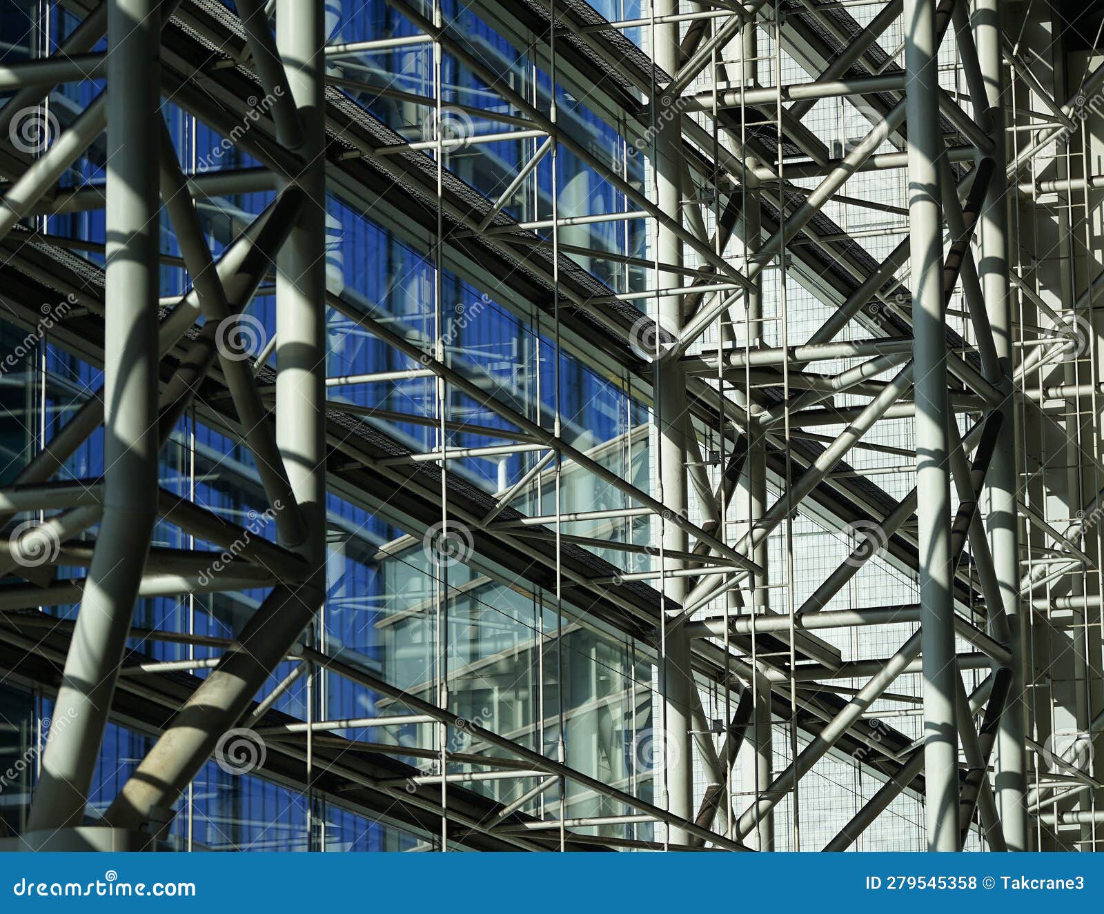 Steel Pillars stock photo. Image of downtown, metropolis - 279545358