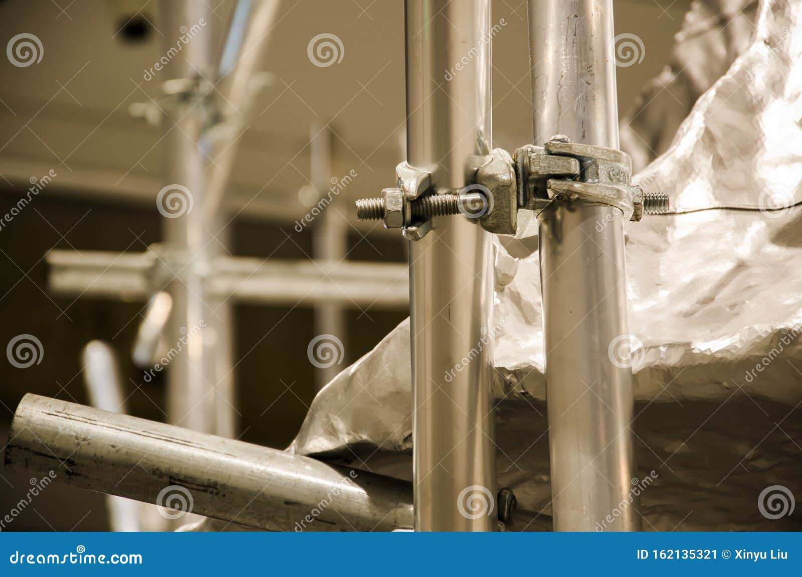 Steel Pipe for Construction Site Stock Image - Image of iron ...