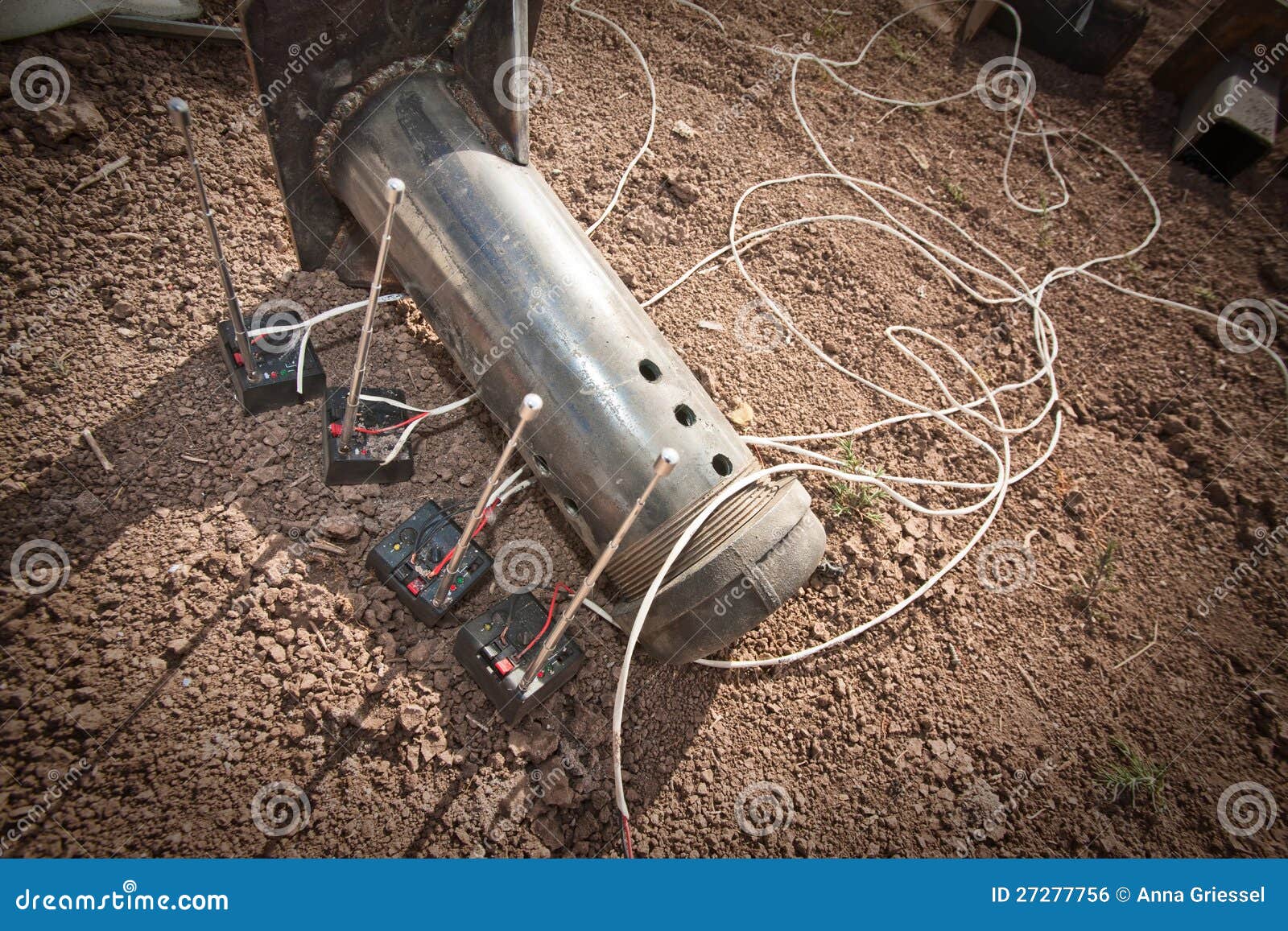 Steel Pipe Explosive Device Stock Photo - Image of timer, effects: 27277756