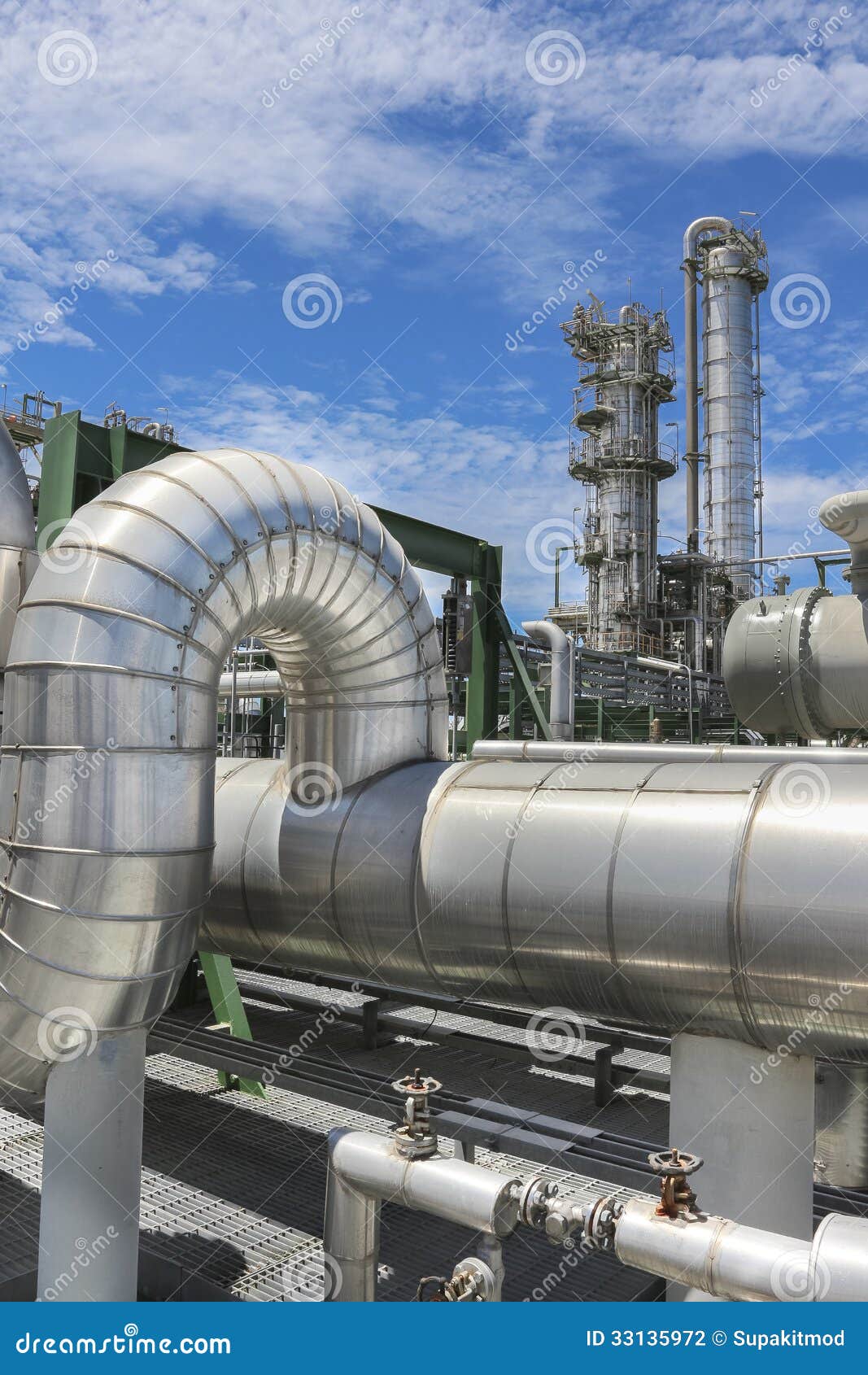 Steel pipe line stock photo. Image of technology, petrochemical - 33135972