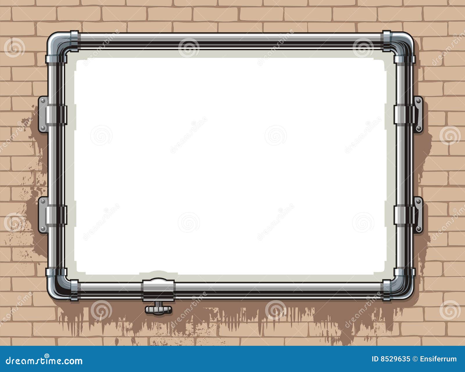Steel pipe photo frame stock vector. Illustration of industrial - 8529635