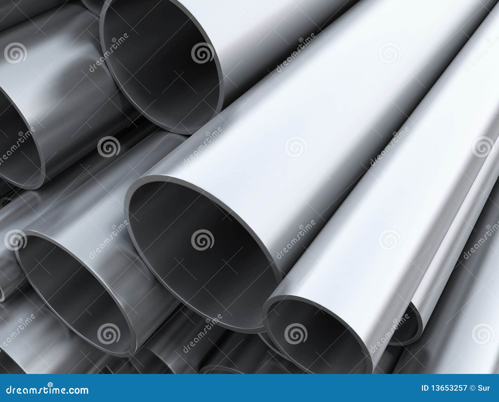 Steel pipes stock image. Image of closeup, blue, render - 13653257