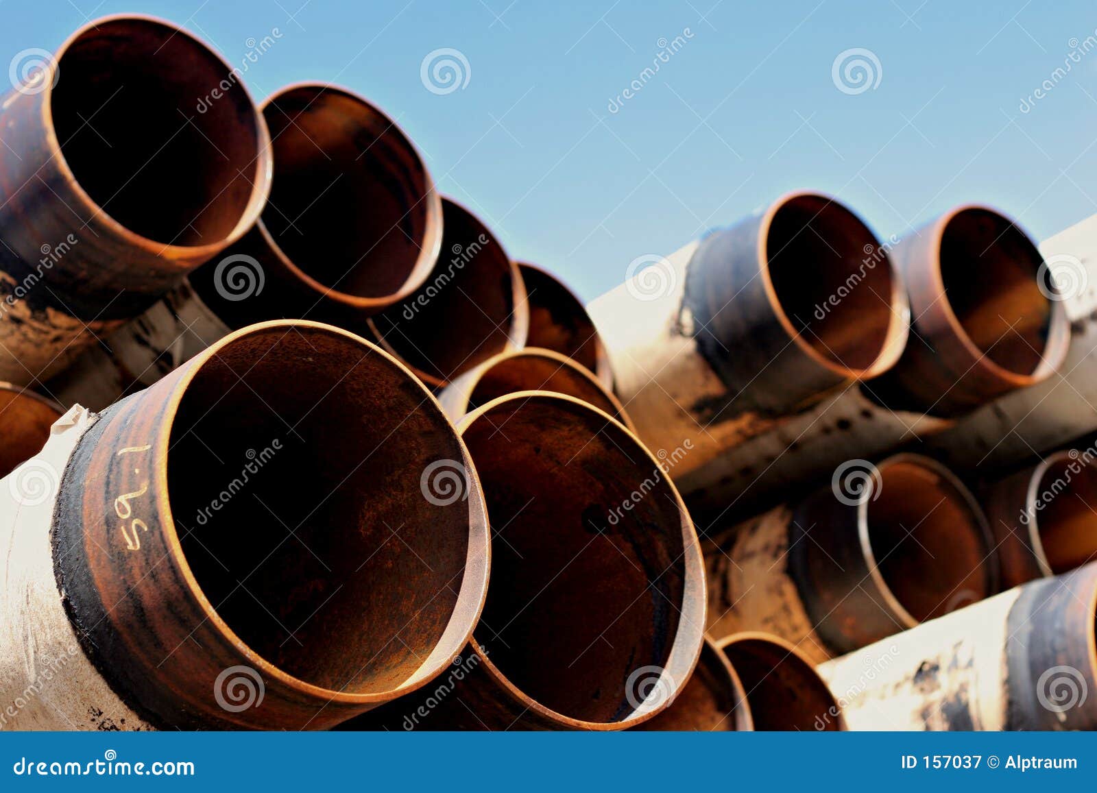 Steel pipes stock image. Image of corroded, rusting, rust - 157037