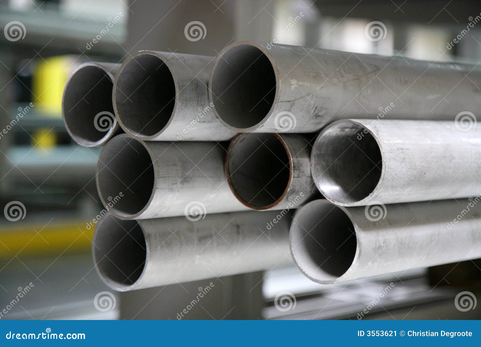 Steel Pipes stock image. Image of perspective, ring, inox - 3553621