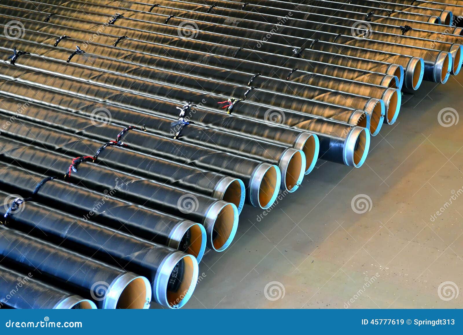 Steel pipes stock image. Image of construction, production - 45777619