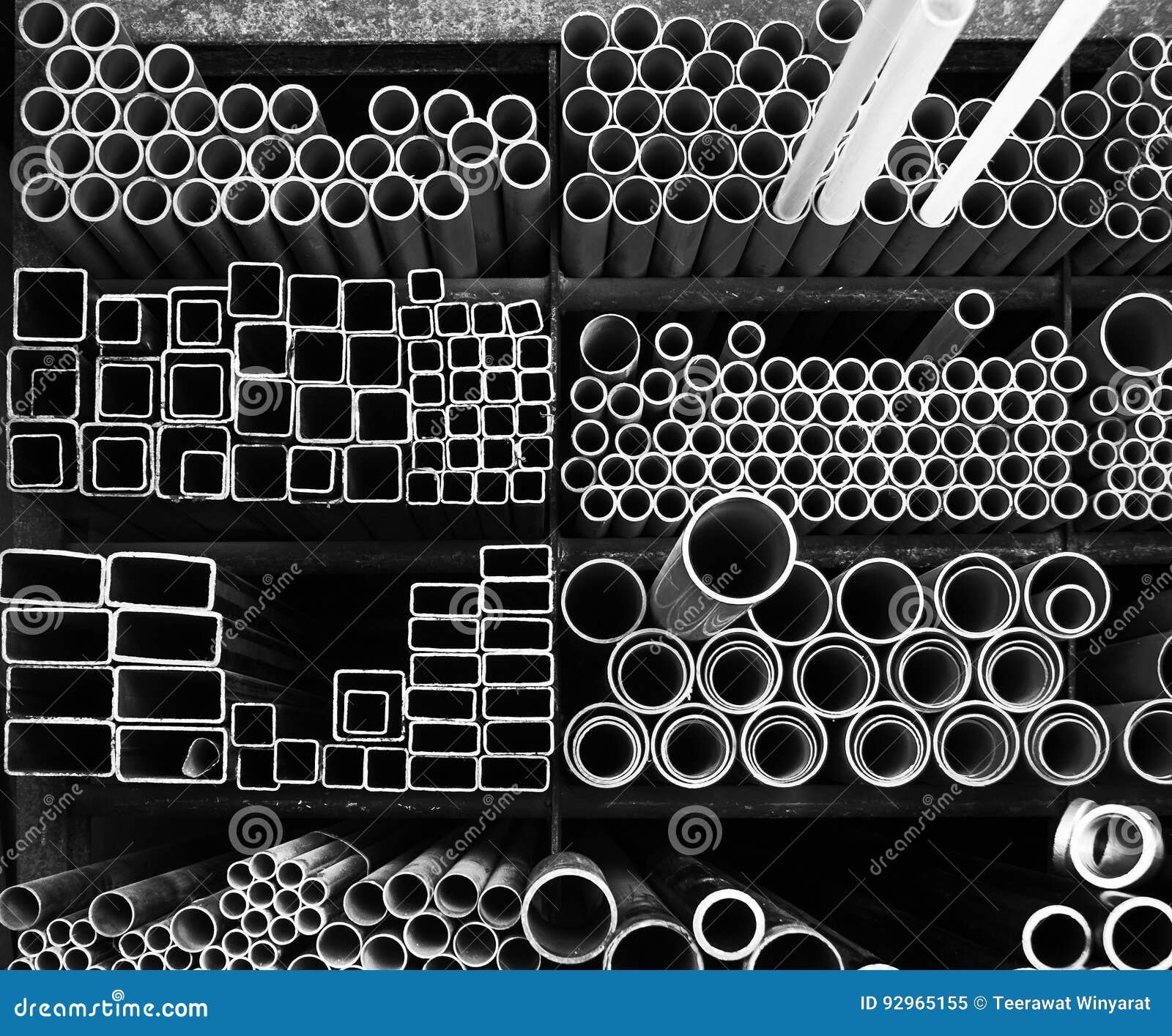 Steel Pipes Industry Material Stack Storage Stock Image - Image of ...