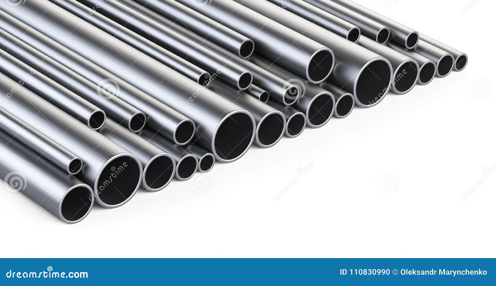 Steel Pipes Profile Big Stack. Stock Illustration - Illustration of ...
