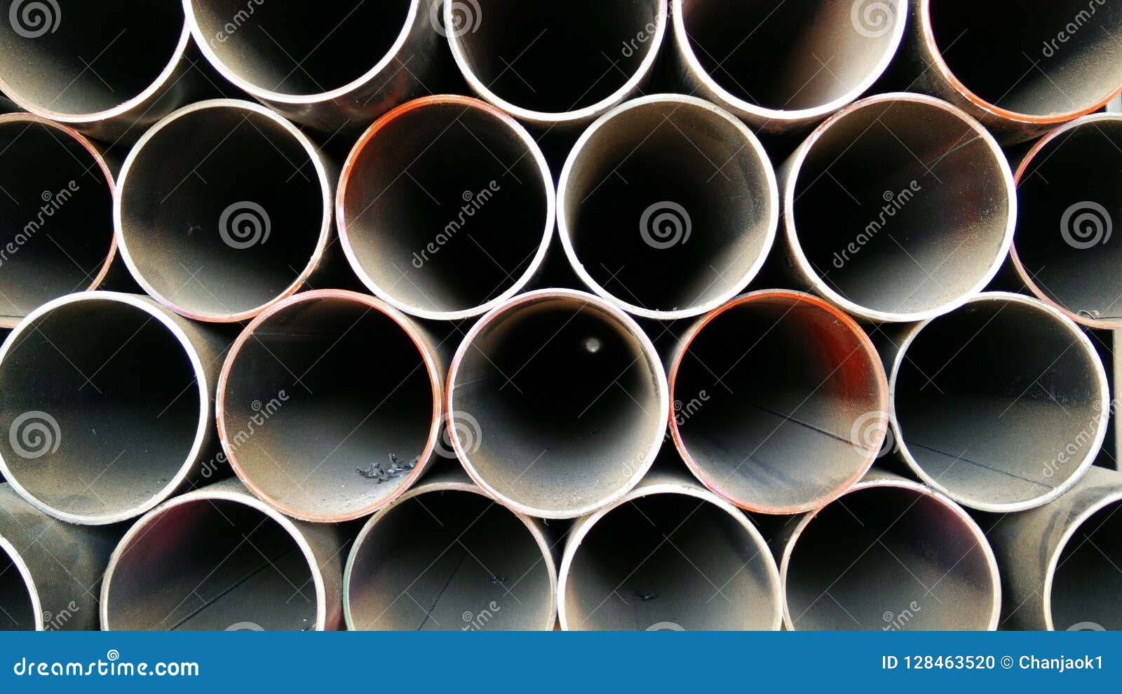 Steel Pipes Profile Stack. New Square Metal Pipes in Stock. Stack of ...
