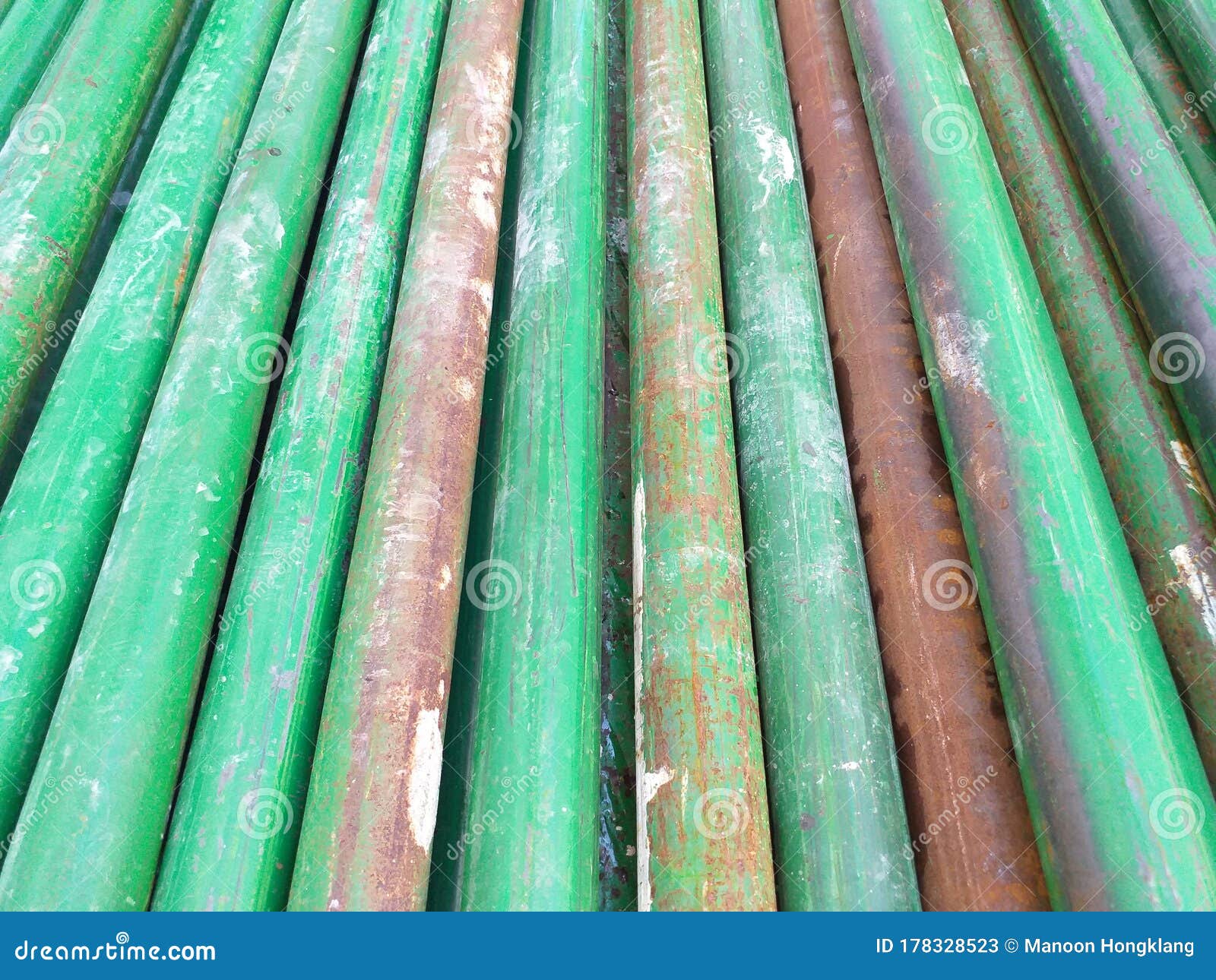 Steel Pipes Used in Construction Stock Image - Image of line, textile ...