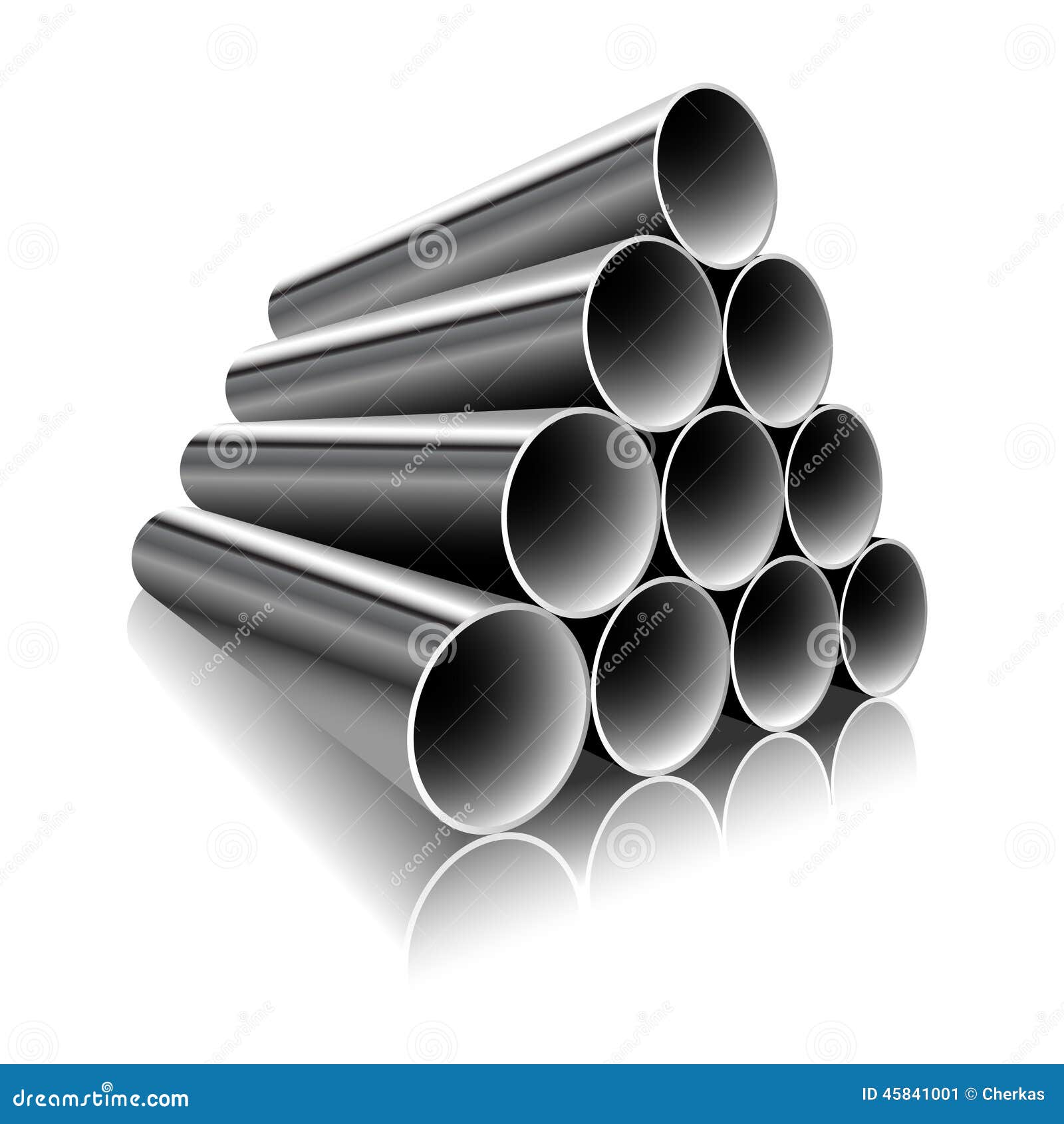 Steel Pipes stock vector. Illustration of objects, industry - 45841001