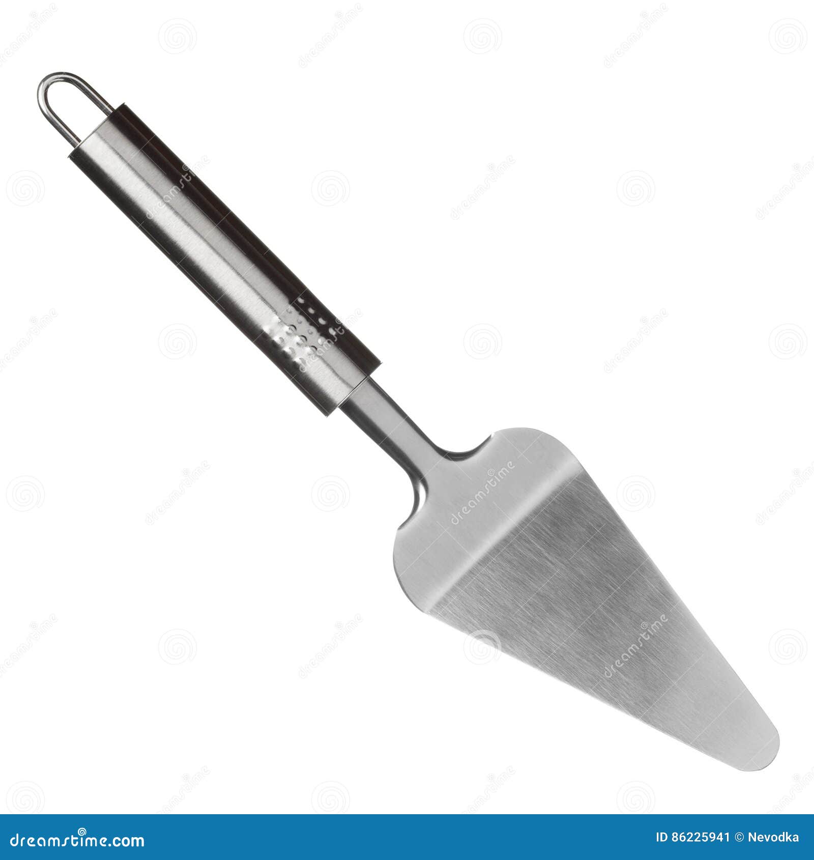 Steel pizza or cake lifter stock image. Image of kitchen - 86225941