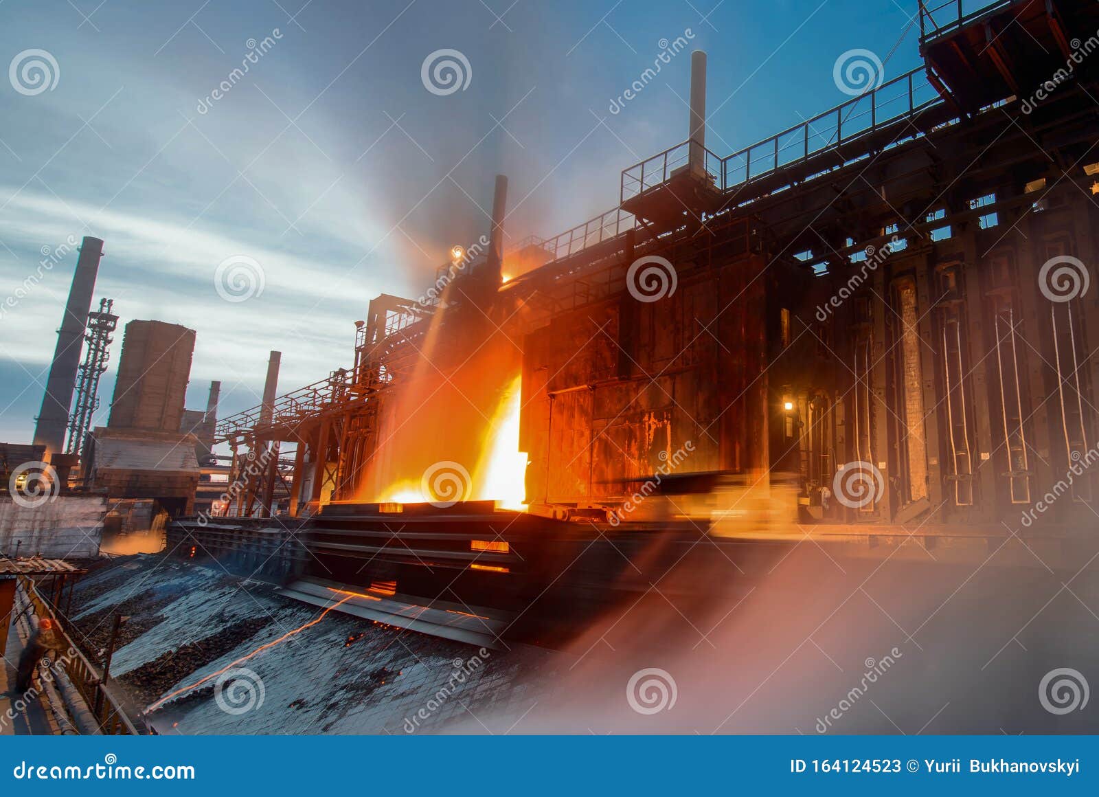 Coke Oven Battery in the Metallurgical Industry Stock Image - Image of ...
