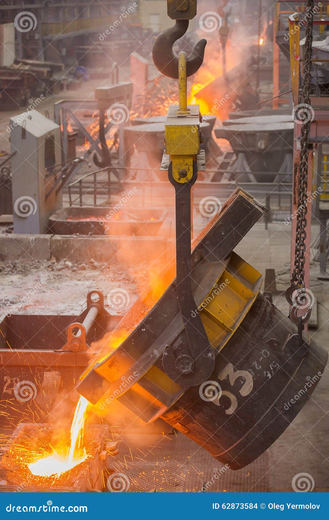 Steel plant stock photo. Image of ironworks, crucible - 62873584
