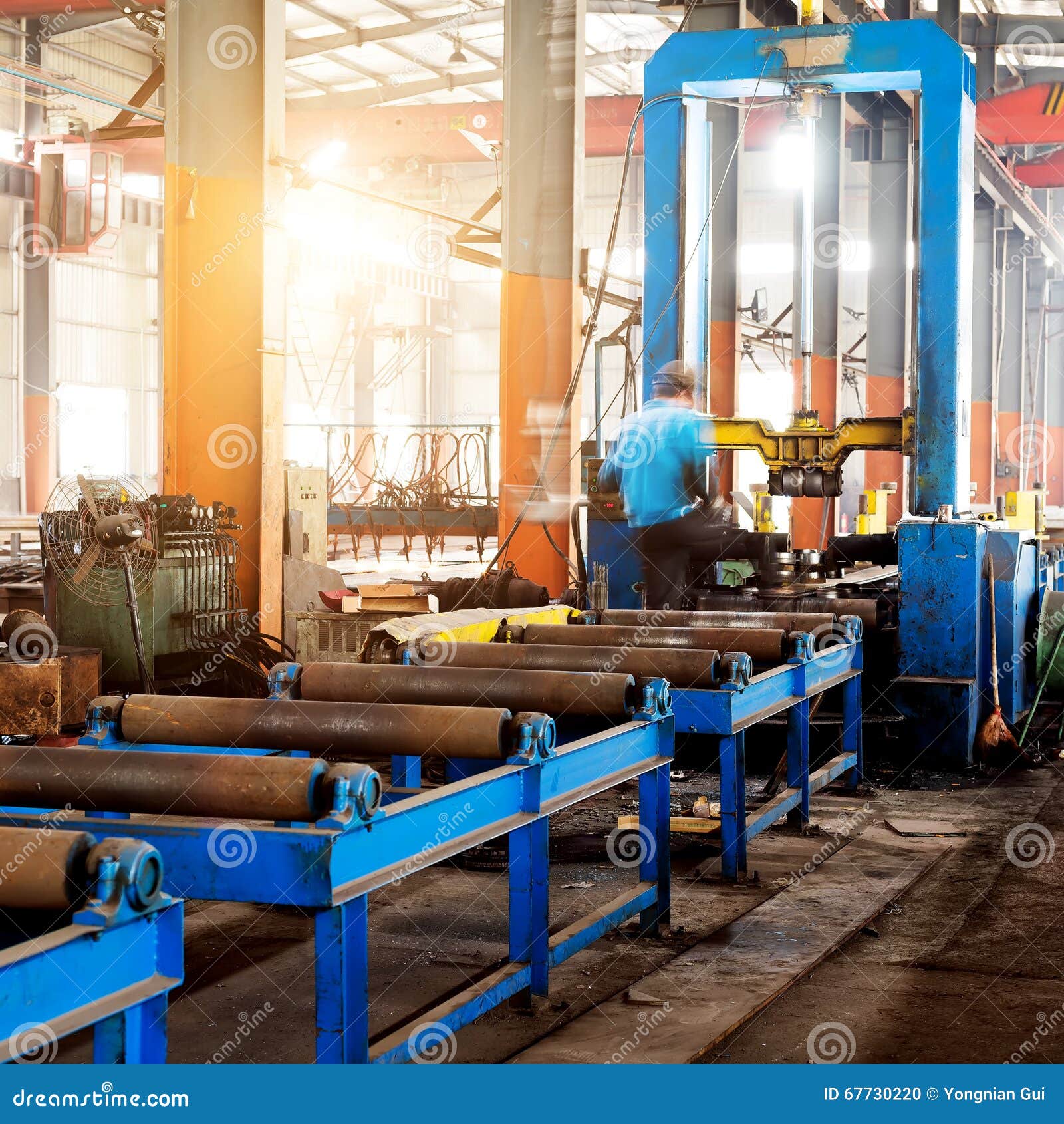Steel Plant Workers at Work. Stock Photo - Image of straightening ...