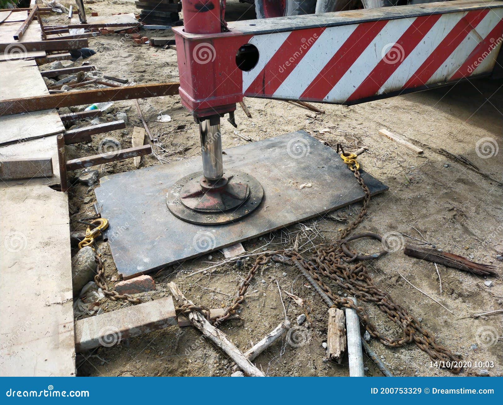 Steel Plate for Crane Rigger Support Stock Image - Image of support ...