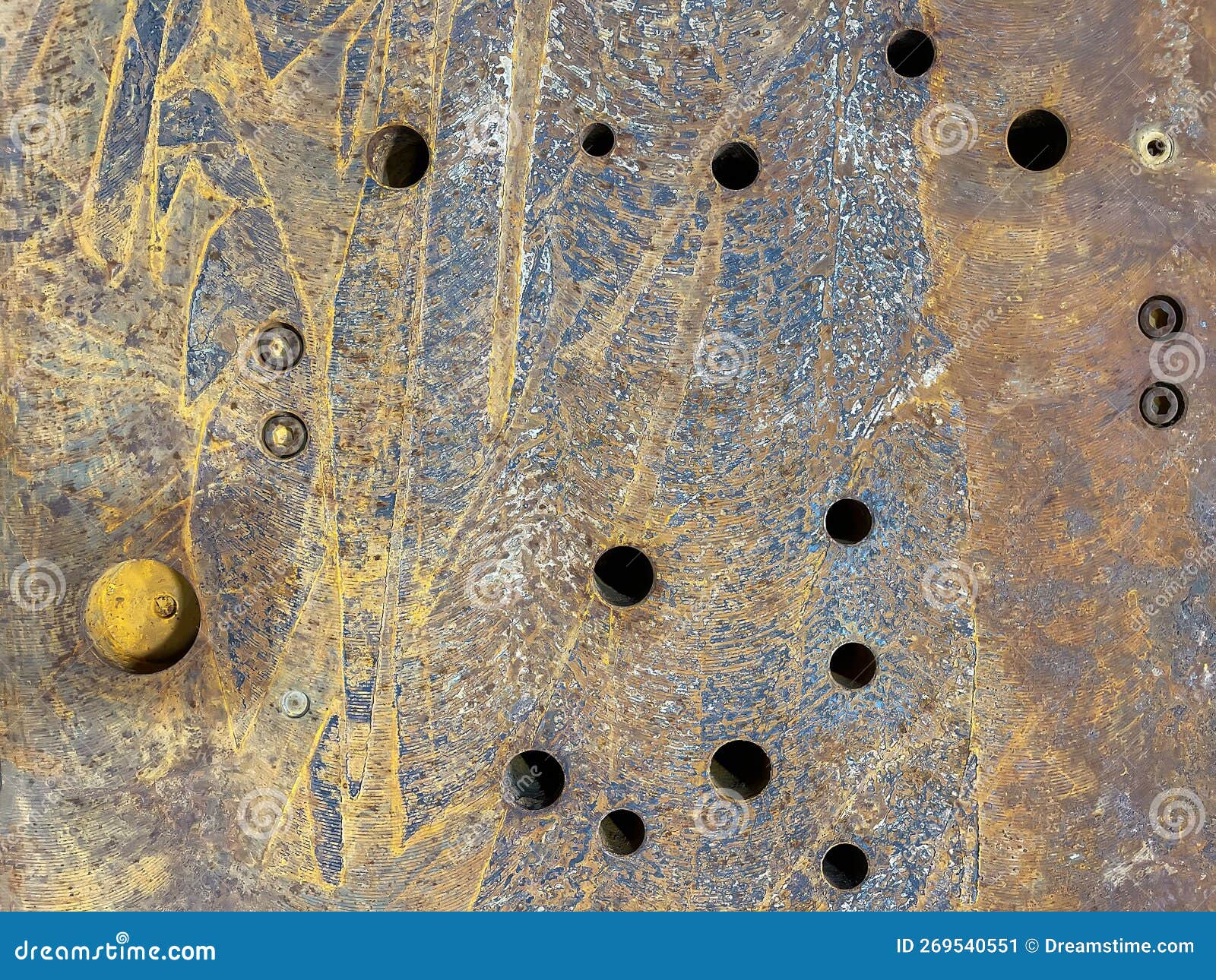 Steel Plate with Holes and Bolts Completely Rusted, Rust Texture, Red ...