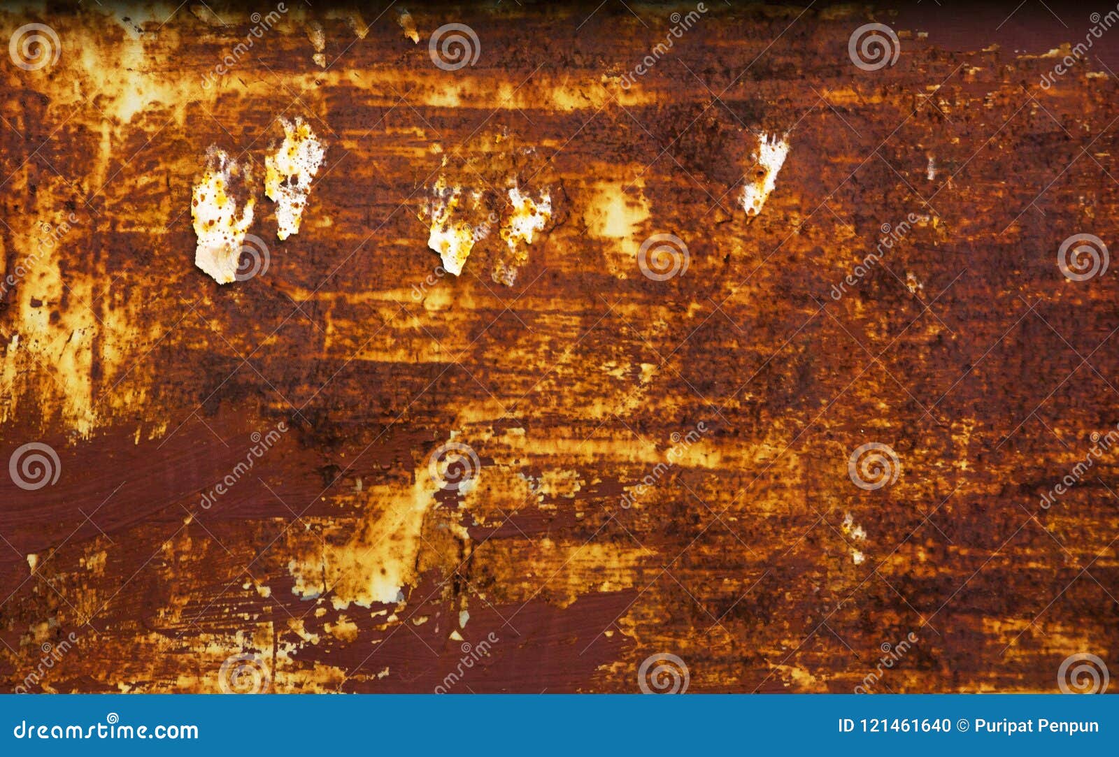 Steel Plate with Rusting and Discoloration. Stock Photo - Image of ...