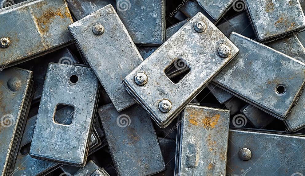 The Steel Plates are Shaped According To a Pattern and Background Image ...