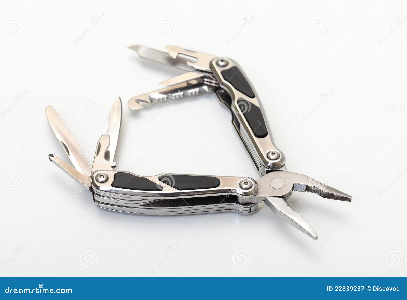 Steel Pliers Folding Multi Tool Opened Stock Image - Image of object ...