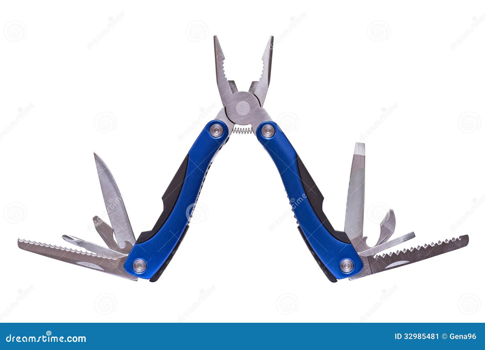 Steel Pliers Folding Multi Tool Opened Stock Image - Image of blade ...