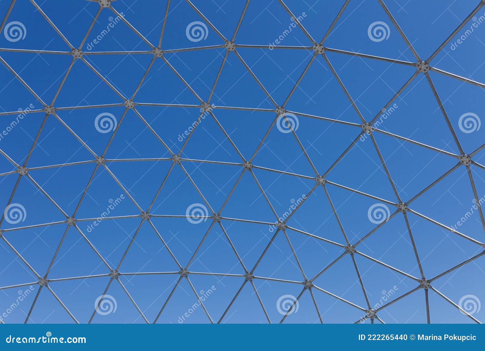 Steel Polygon Frame Shell Structure Stock Photo - Image of blue, frame ...